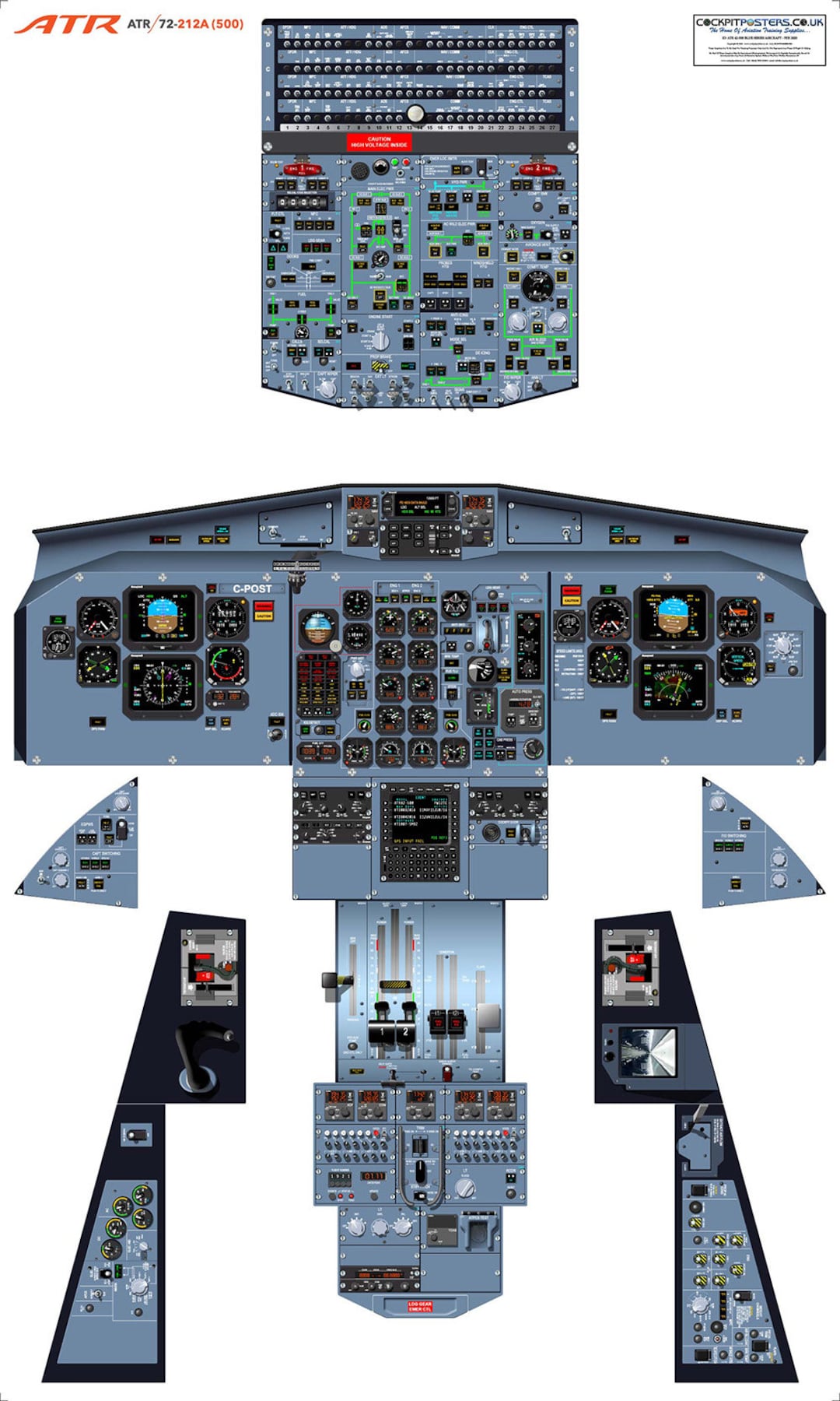 ATR 72-500 Cockpit Poster - Etsy