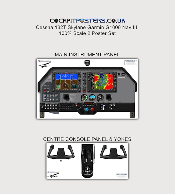 Cessna 172S Skyhawk Cockpit Poster With Garmin G1000 Glass, 45% OFF