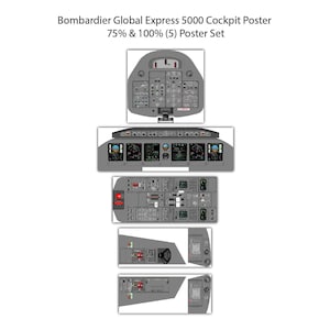 Bombardier Global Express 5000 Cockpit Poster - Etsy