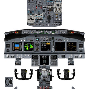 Boeing 737-800 Cockpit Poster - Classic Standby Instruments B737NG ...