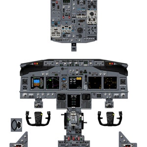 Boeing 737-600/700 Cockpit Poster - B737NG Cockpit Training Poster ...