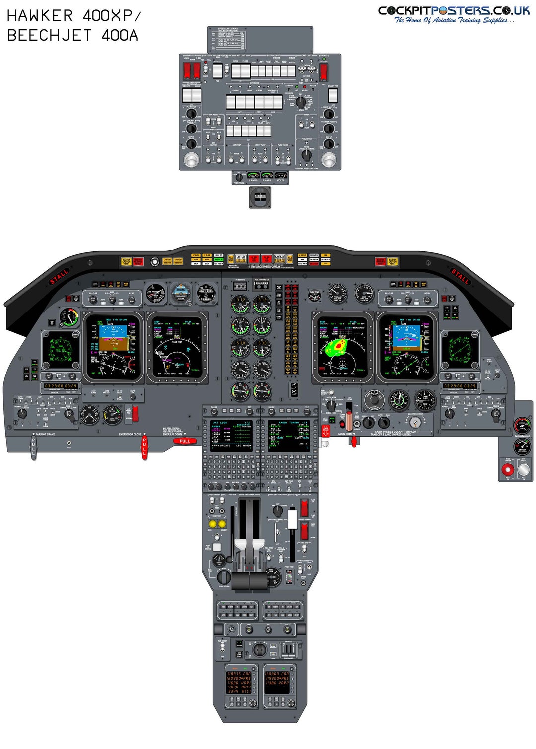 Hawker 400XP / Beechjet 400A Cockpit Poster - Etsy
