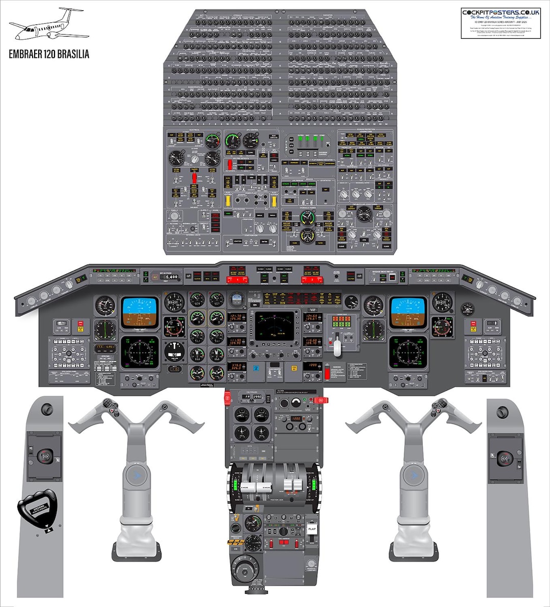Embraer EMB 120 Brasilia Cockpit Poster - Etsy