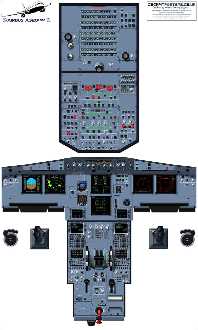 Airbus A320 NEO W/ Updated DRAIMS Cockpit Poster - Etsy
