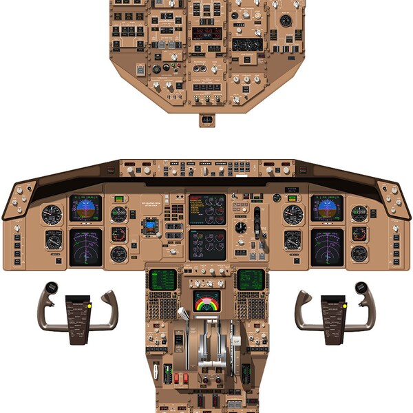 Boeing 747 Cockpit Panel Poster - Etsy
