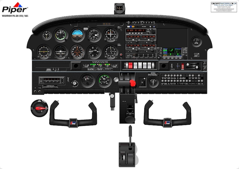 Piper PA-28 Warrior Cockpit Poster Piper PA-28 151/161 - Etsy Polska