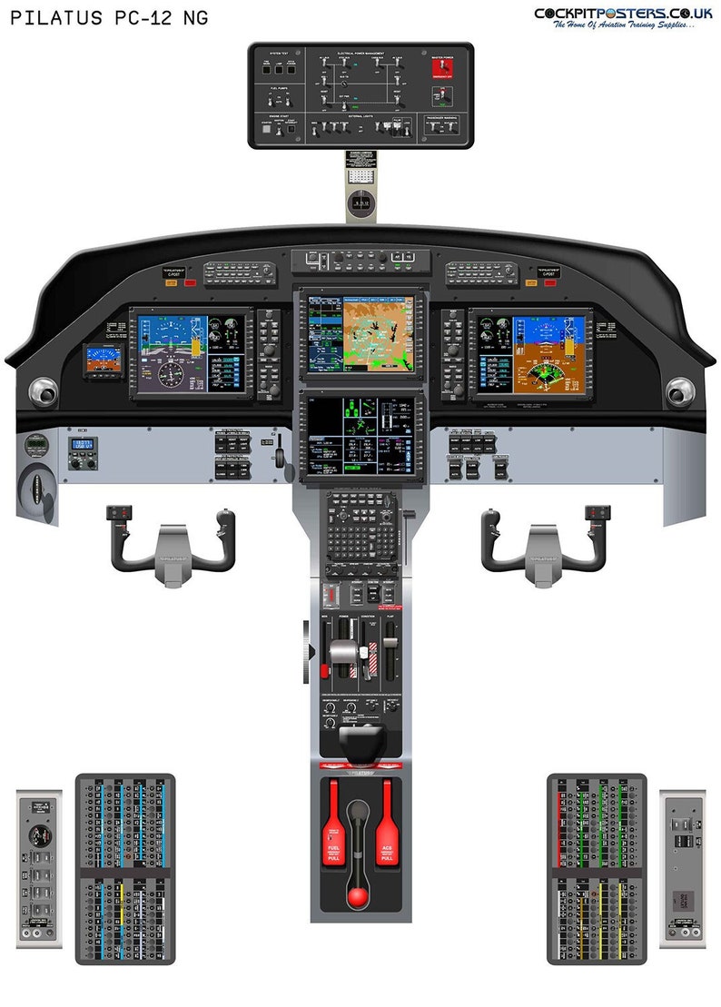 Pilatus PC-12 NG Cockpit Poster - Etsy