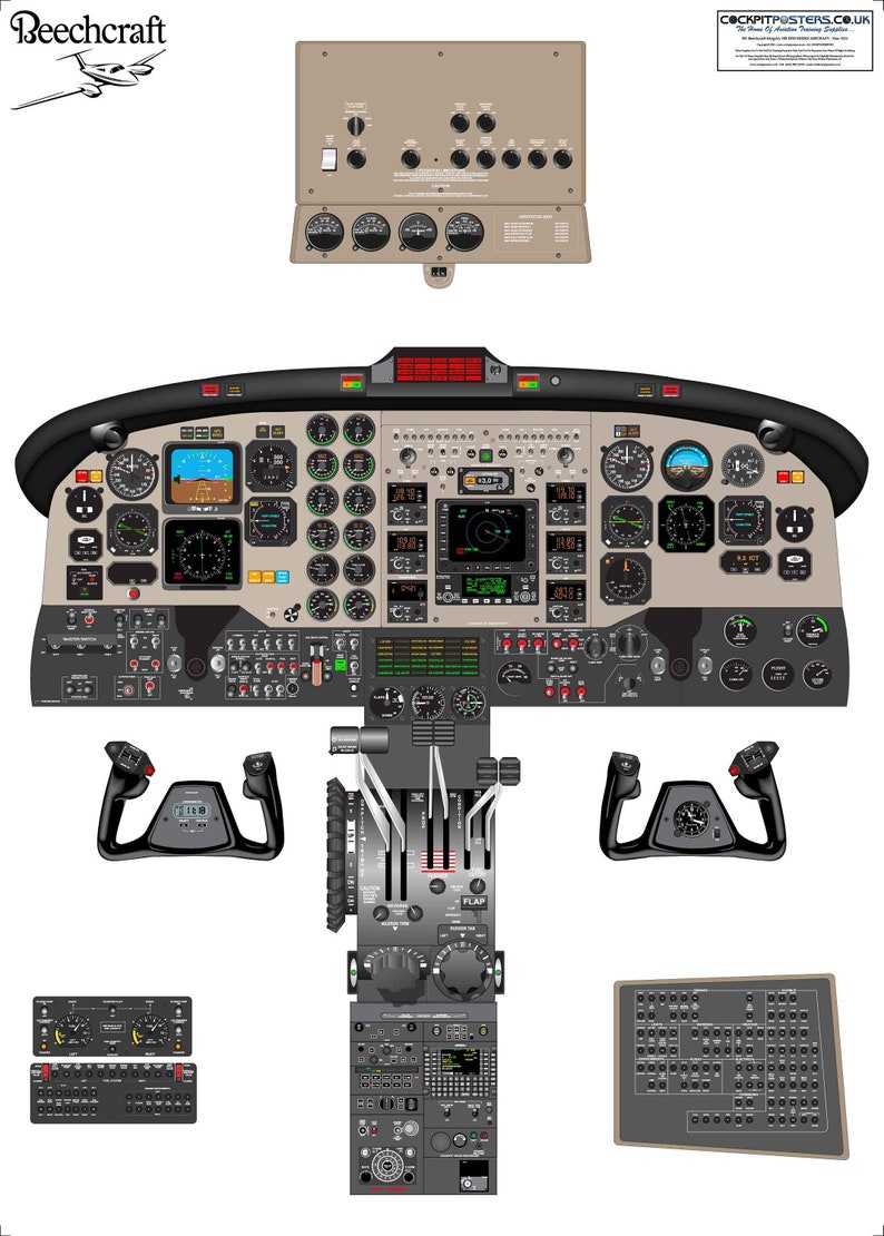 Beechcraft King Air 200 EFIS Cockpit Poster - Etsy