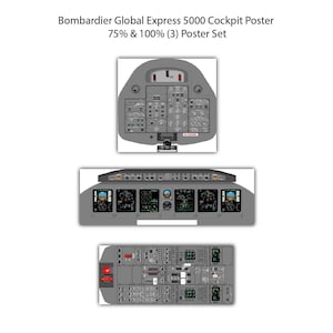 Bombardier Global Express 5000 Cockpit Poster - Etsy