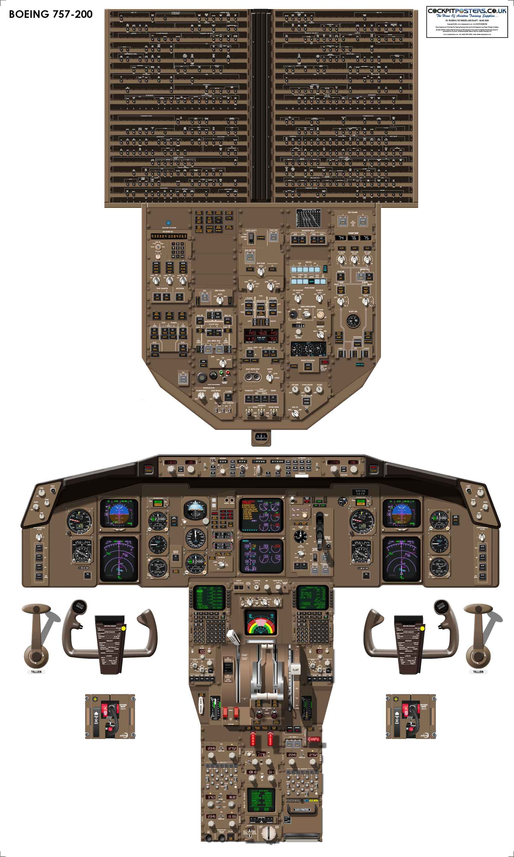 Boeing 757-200 Cockpit Poster - Etsy