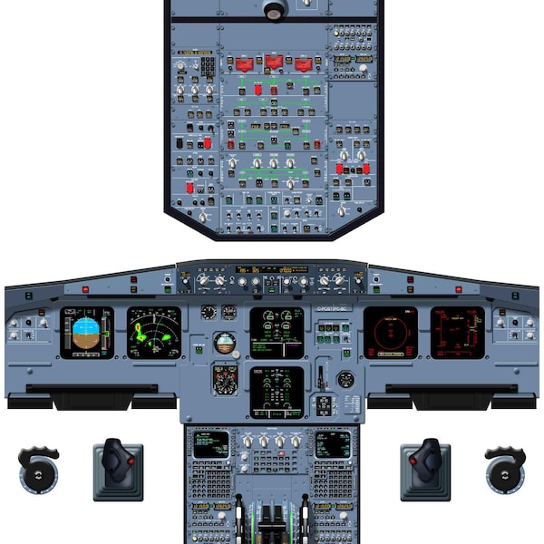 A320 Cockpit Poster - Etsy