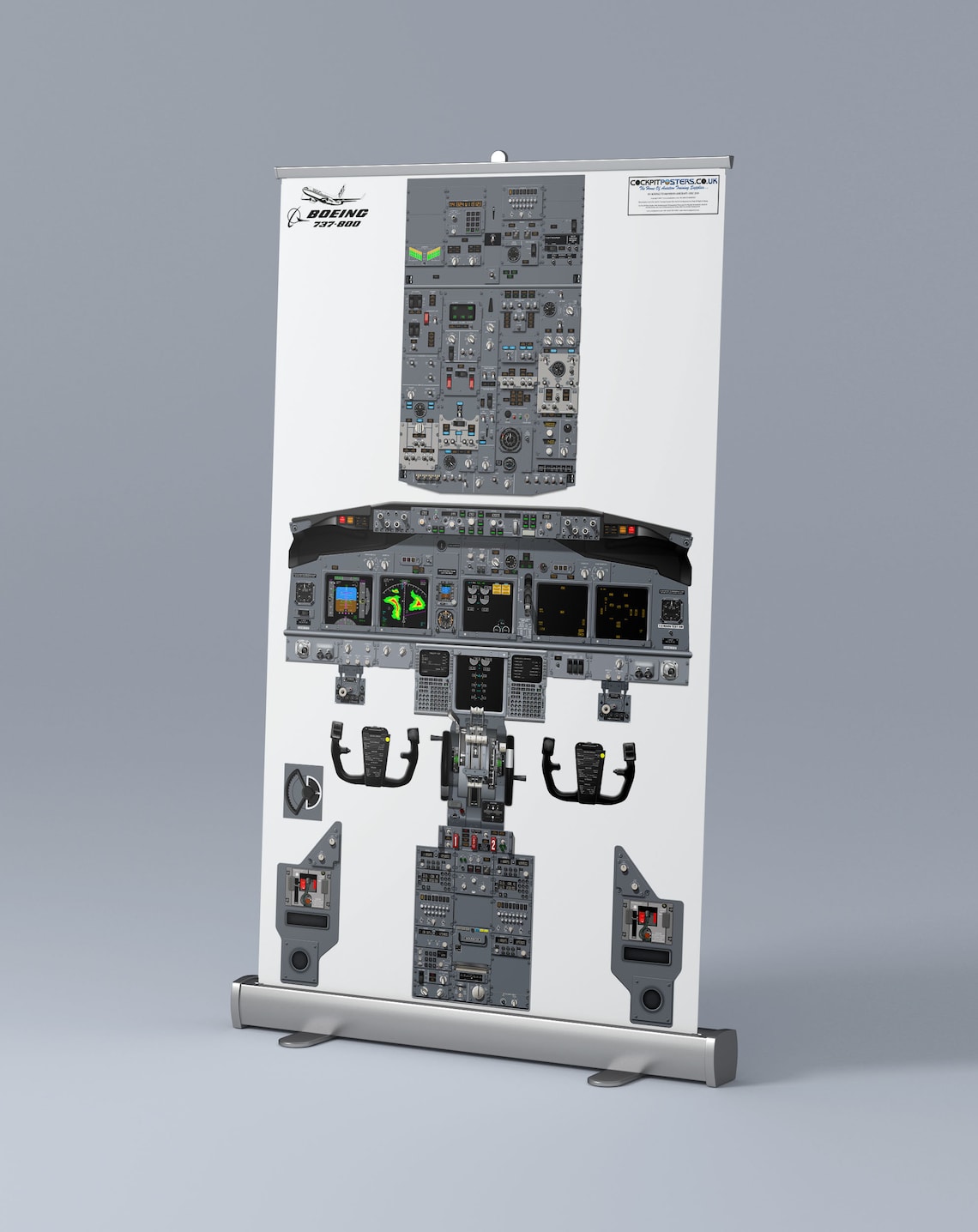 Boeing 737-800 Cockpit Poster B737NG Cockpit Training Poster Flight ...