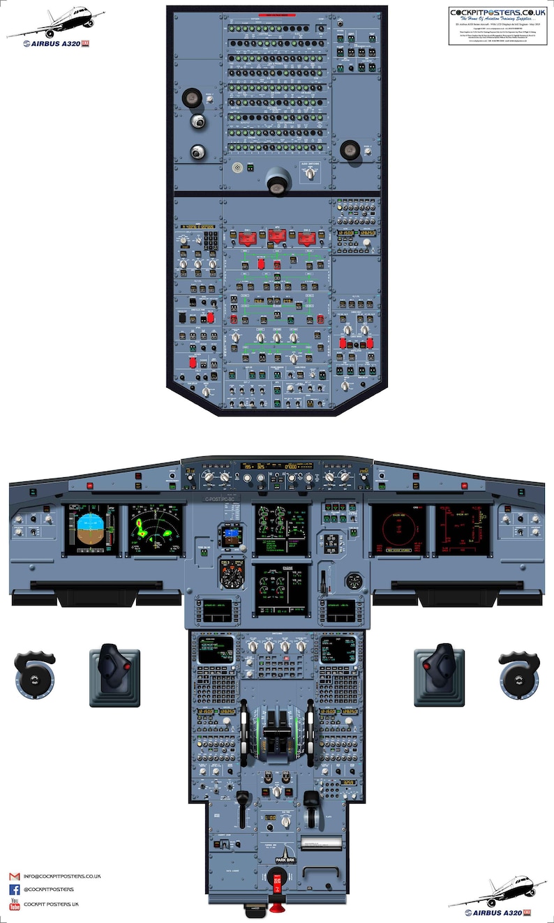 Airbus A320 LCD Displays IAE V2500 EIS Cockpit Poster - Etsy