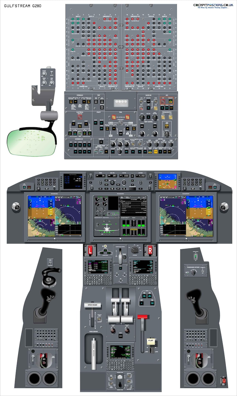 Gulfstream G280 Cockpit Poster - Etsy