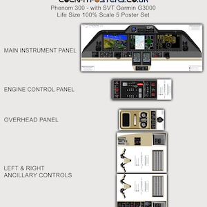 Embraer Phenom 300 Cockpit Poster - Garmin SVT G3000 Flight Deck - Etsy