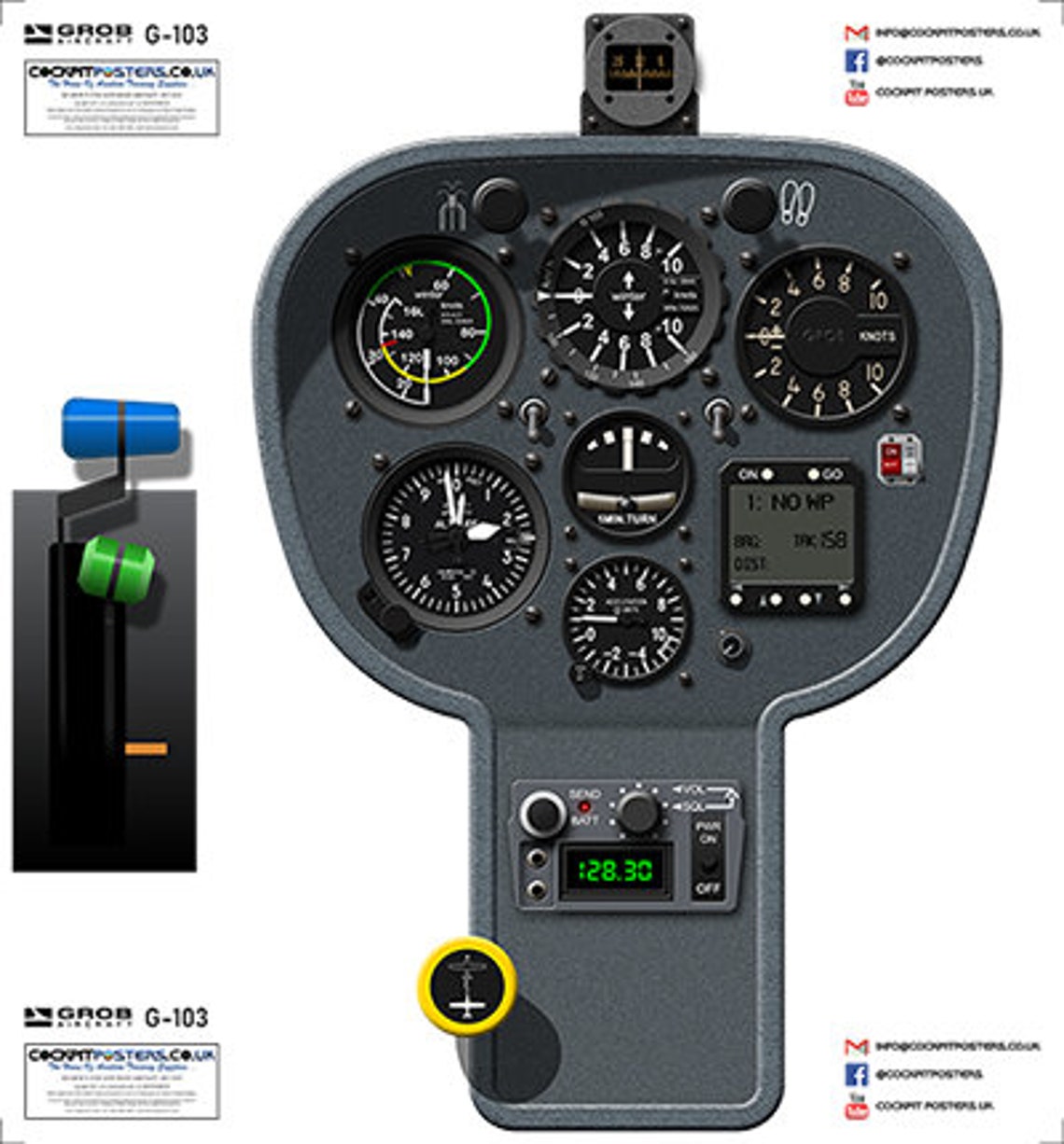 Grob G103 Glider Cockpit Poster - Etsy UK