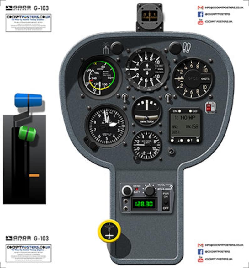 Grob G103 Glider Cockpit Poster - Etsy