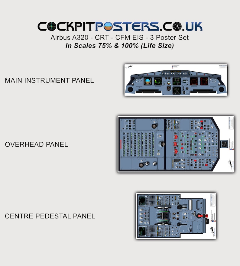 Airbus A320 CRT Screens CFM EIS Cockpit Poster - Etsy