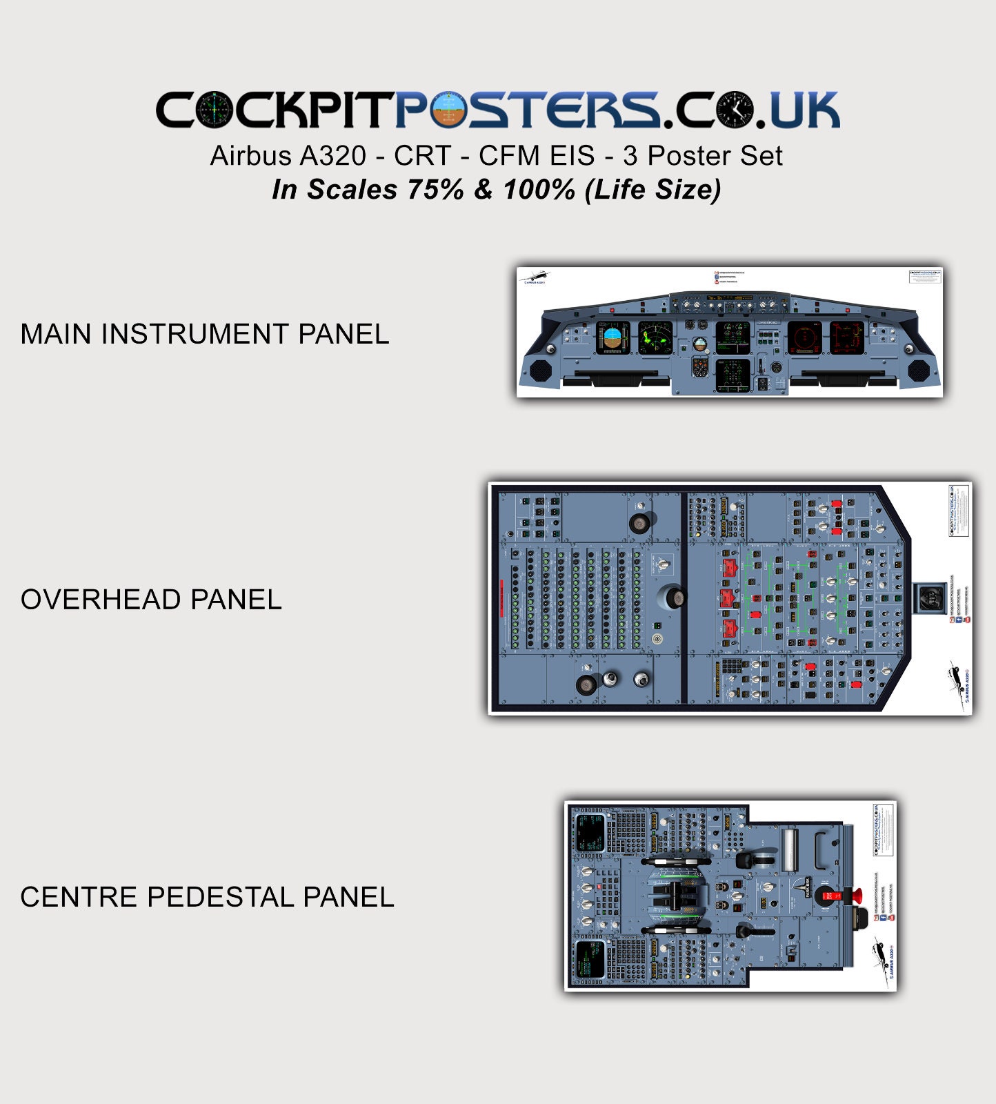 Airbus A320 CRT Screens CFM EIS Cockpit Poster | Etsy UK