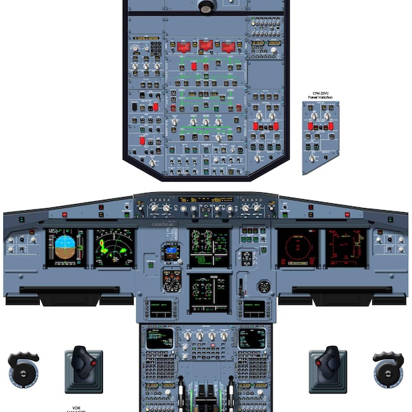 A320 Cockpit Poster - Etsy