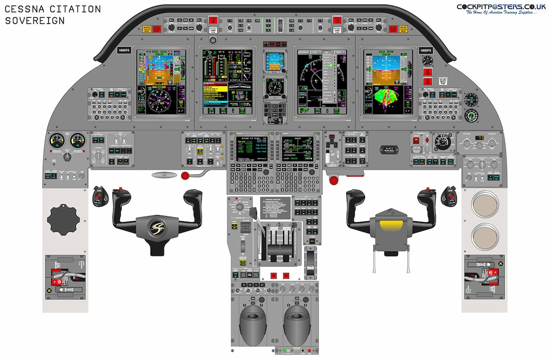 Cessna Citation Sovereign Cockpit Poster - Etsy