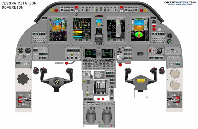 Cessna Citation Sovereign Cockpit Poster - Etsy