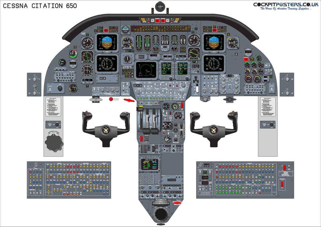 Cessna Citation 650 Cockpit Poster - Etsy