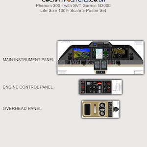Embraer Phenom 300 Cockpit Poster - Garmin SVT G3000 Flight Deck - Etsy