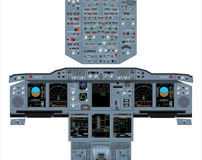 Cartel de Embraer 190 E2 Jet Cockpit - Etsy México