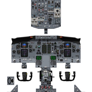 Boeing 737-300/500 Cockpit Poster - Classic 737 Cockpit Training Poster ...