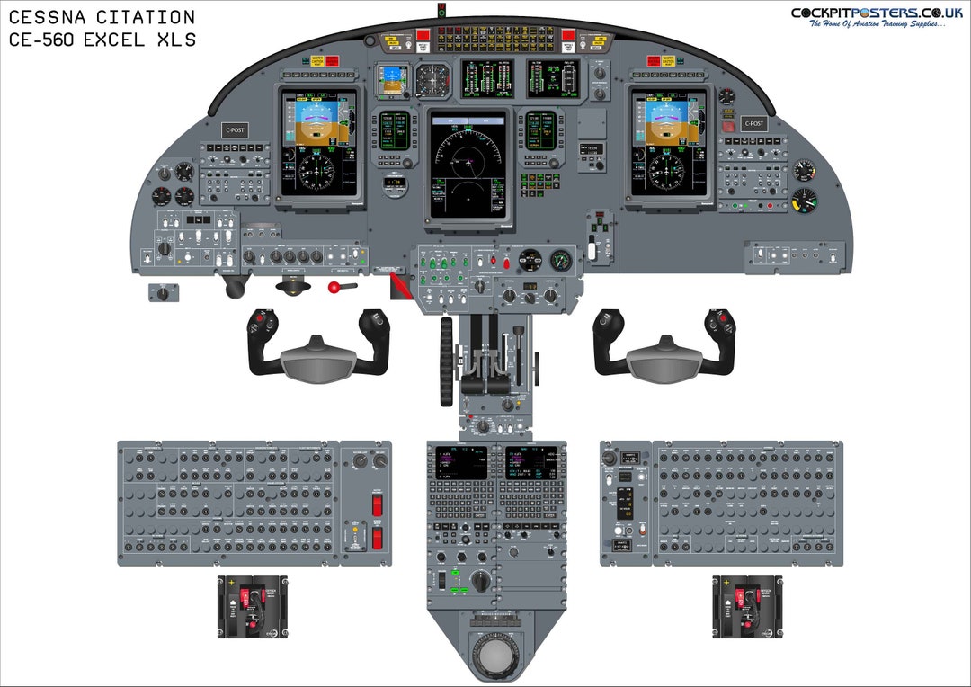 Cessna Citation CE-560 Excel XLS Cockpit Poster - Etsy Cessna Citation CE-560 Excel XLS Cockpit Poster - Etsy