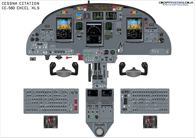Cessna Citation CE-560 Excel XLS Cockpit Poster - Etsy