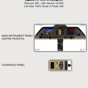 Embraer Phenom 300 Cockpit Poster - G1000 Flight Deck - Etsy