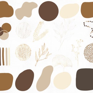 Boho Clipart Set, Abstract Elements PNG, Modern Boho Bundle, Boho ...
