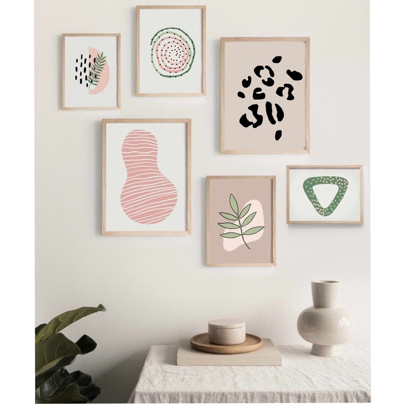 Boho Abstract Shapes Floral Abstract PNG Clipart Abstract - Etsy