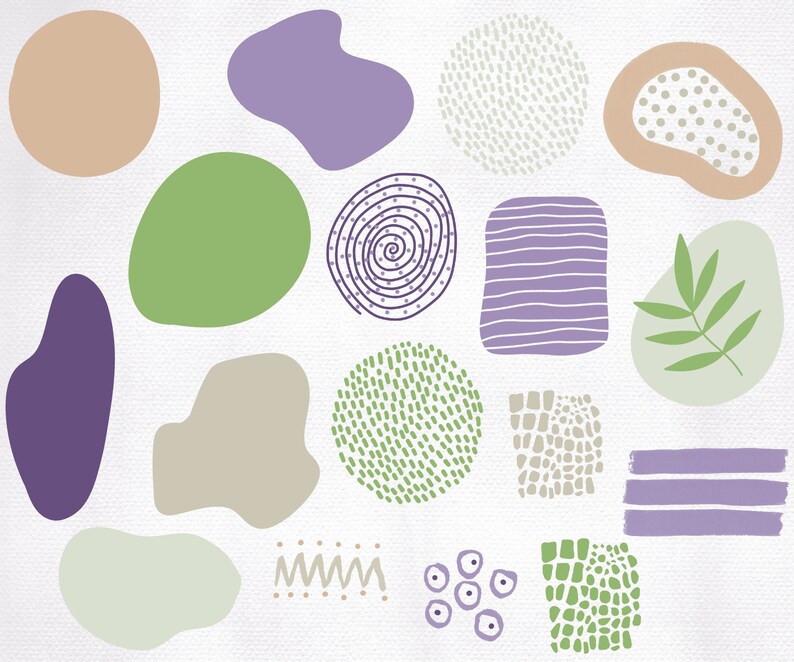 Boho Abstract Shapes, Floral Abstract PNG Clipart, Abstract Boho ...