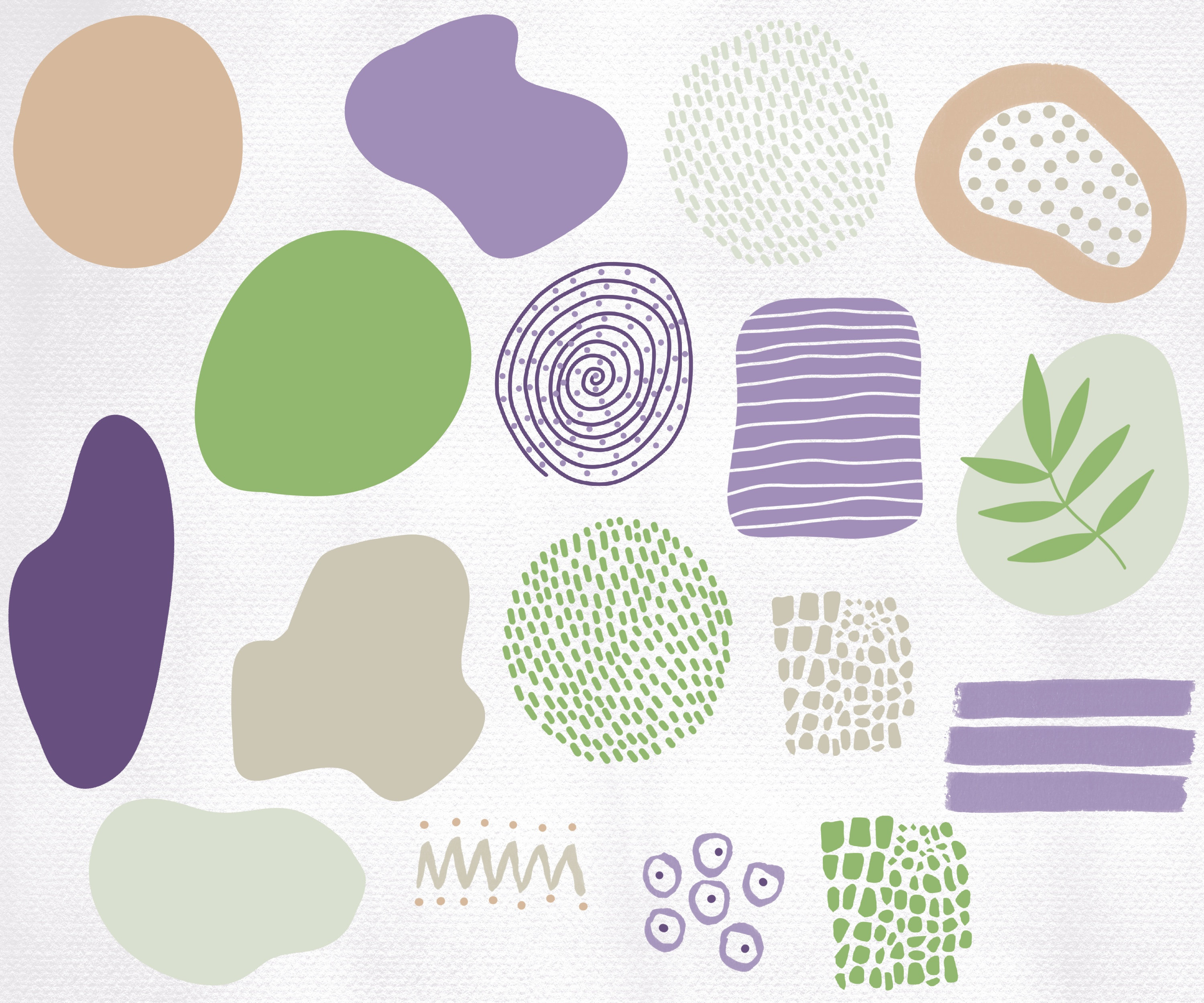 Boho Abstract Shapes, Floral Abstract PNG Clipart, Abstract Boho ...
