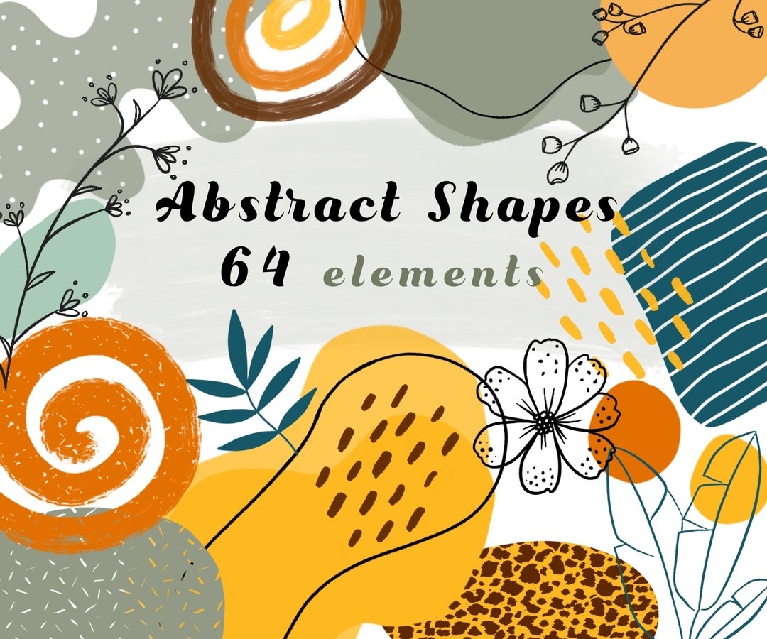 Modern Geometric Graphics Boho, Minimalist Branding, Clipart Bundle ...