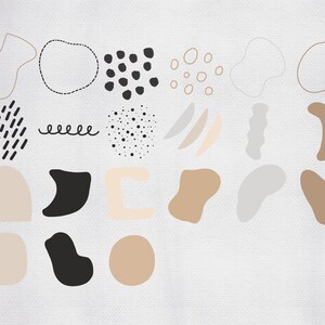 Boho Abstract Shapes, Floral Abstract PNG Clipart, Abstract Boho ...