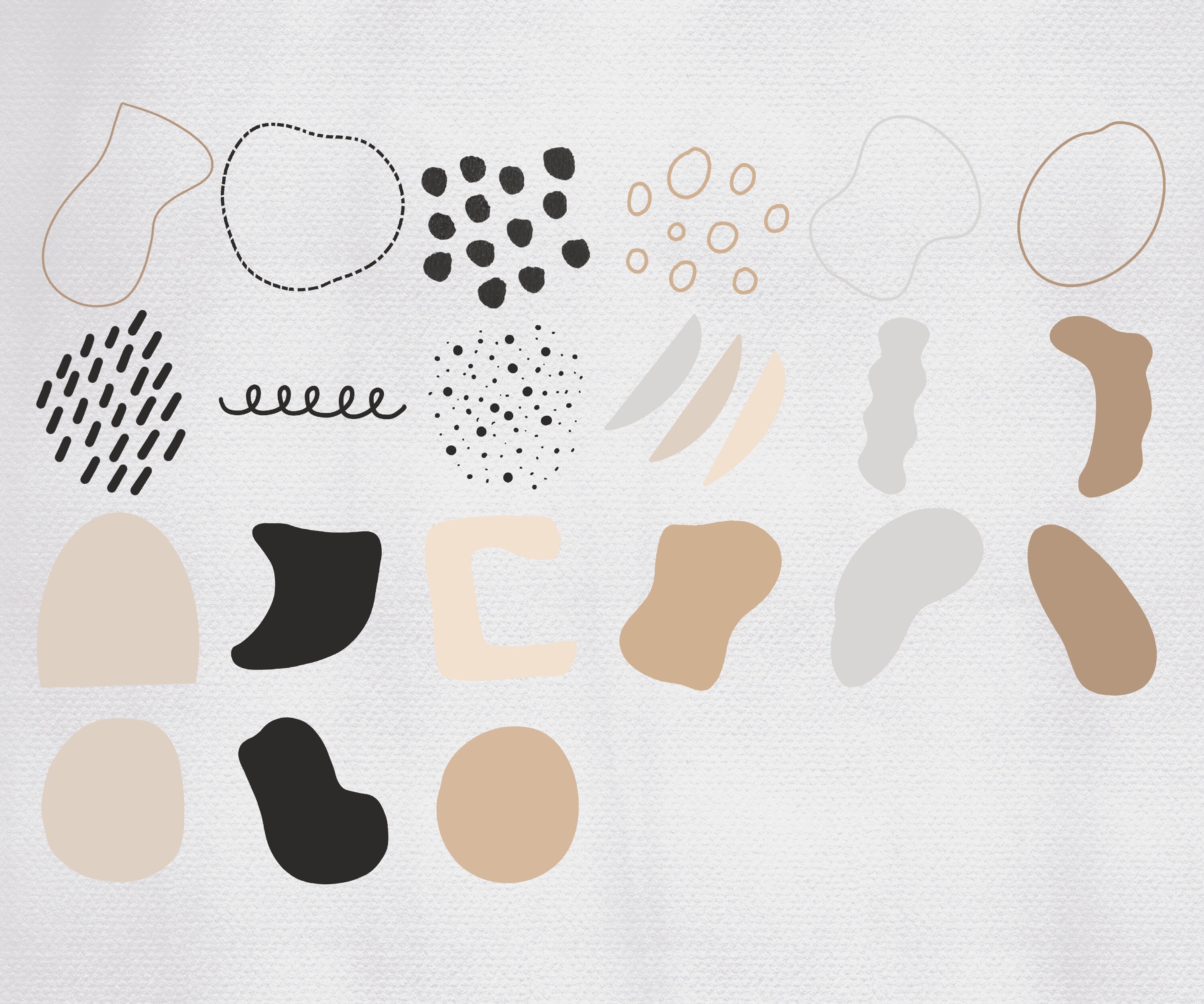 Boho Abstract Shapes, Floral Abstract PNG Clipart, Abstract Boho ...