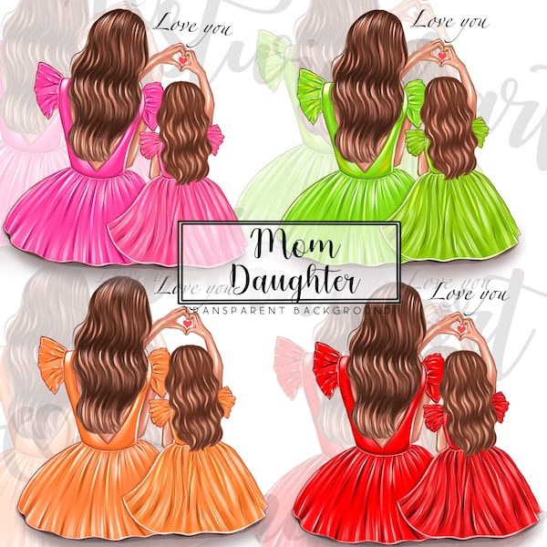 I Love Mom Clipart - Etsy