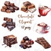 Watercolor Chocolate Clipart, Food Clipart Bundle, Chocolate Png ...