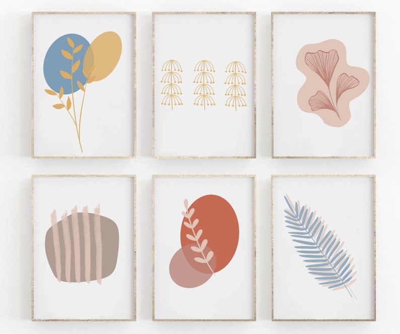 Boho Clipart Set Abstract Elements PNG Modern Boho Bundle - Etsy