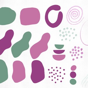 Boho Clipart Set, Abstract Elements PNG, Modern Boho Bundle, Boho ...