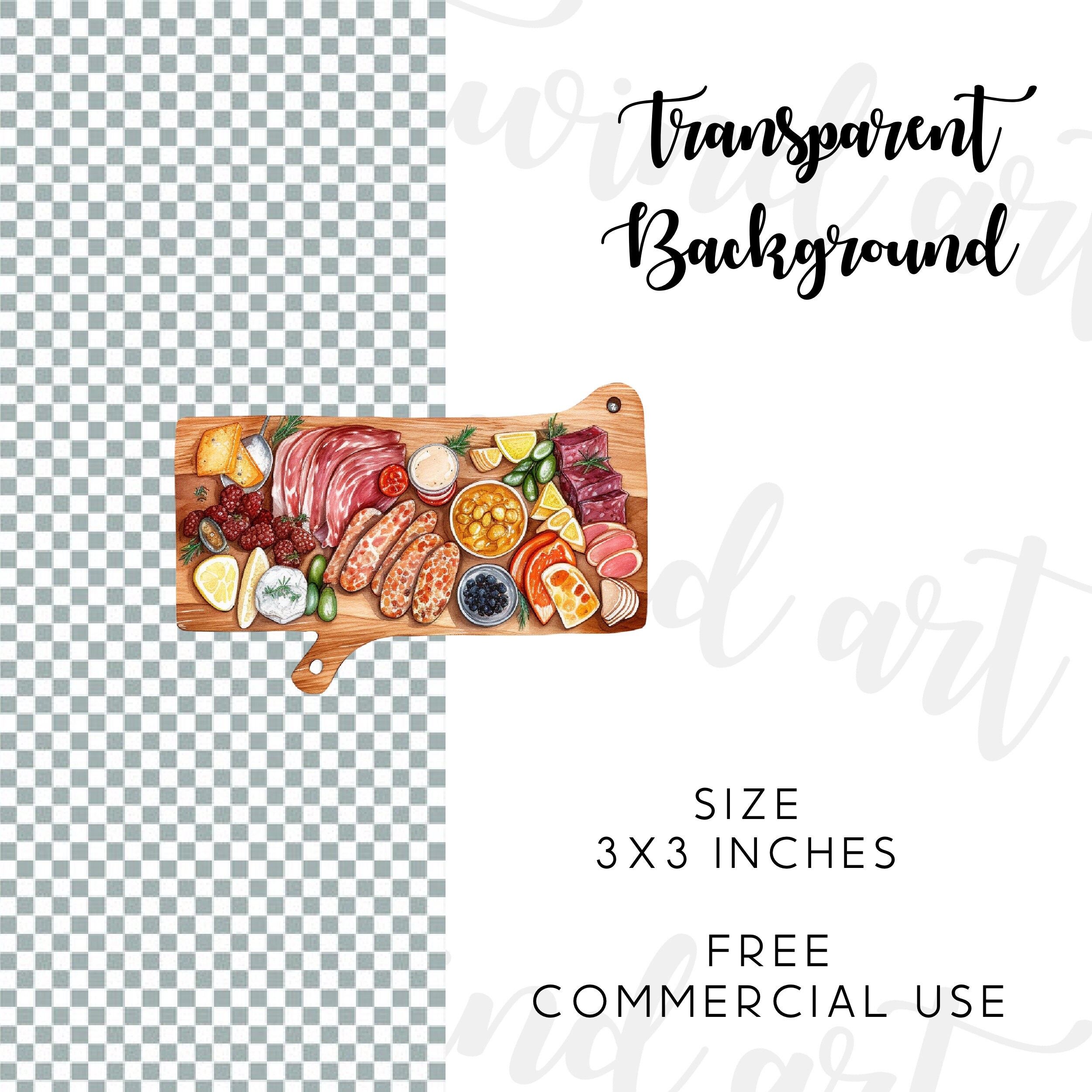 Watercolour Charcuterie Board Clipart Bundle. Meat Board. Food - Etsy