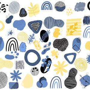 Stract Bundle Set Abstract Art Print Neutral Abstract Art Shapes Simple ...