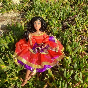 Esmeralda Red Dress Inspired by Masquerade Concept Art for - Etsy