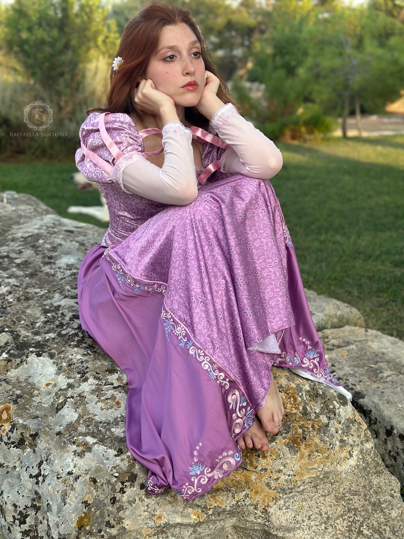 Rapunzel Inspired Costume, Purple Medieval Dress, Medieval Dress ...