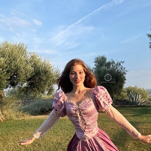 Rapunzel Inspired Costume, Purple Medieval Dress, Medieval Dress ...