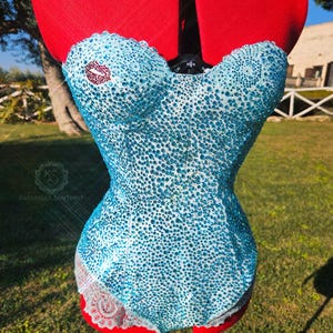 Body Suit With Hand Applied Crystals Sabrina Inspired, Lace Bodysuit ...